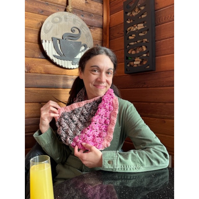 Self Love Cowl PDF Puff Stitch Marled Infinity Scarf Knitting Pattern ...